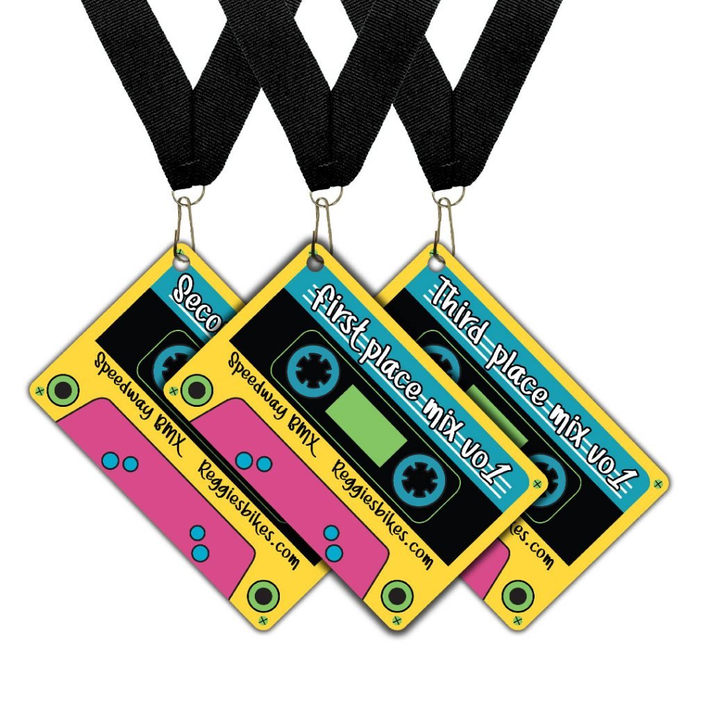 Acrylic Cassette Tape Medallion Set - BML Trophies & Awards
